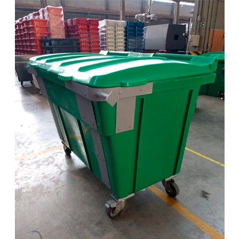 CONTAINER DE LIXO 1200 LITROS COM TAMPA BIPARTIDA - Fortclean